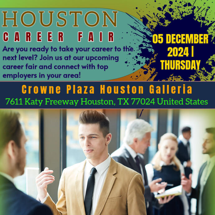 Houston Career Fair Instagram Post Template | PosterMyWall