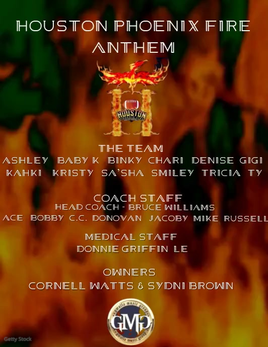 HOUSTON PHOENIX FIRE ANTHEM | PosterMyWall