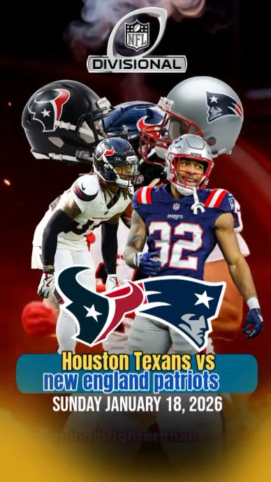 Houston Texans vs new england patriots 2026 Template | PosterMyWall