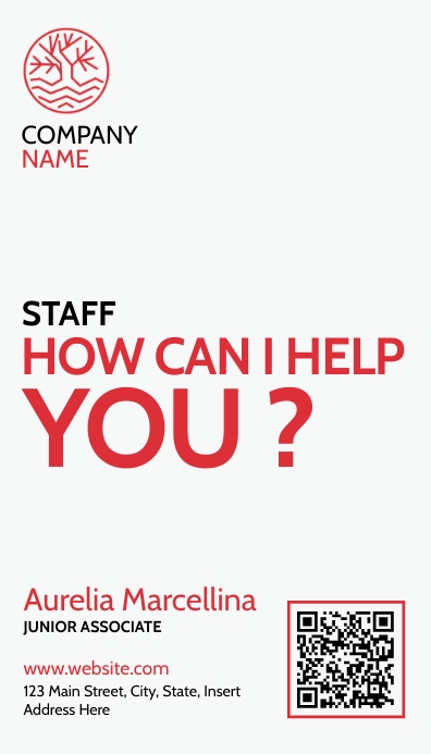 how can I help you badge staff accessory Template | PosterMyWall
