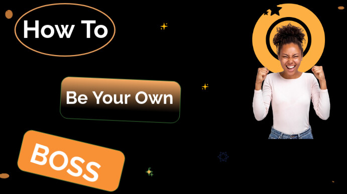 How To become your own boss YouTube thumbnail Template | PosterMyWall