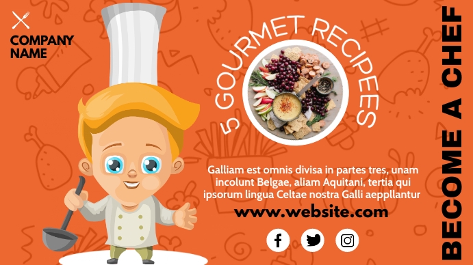 how to cook youtube thumbnail design template | PosterMyWall