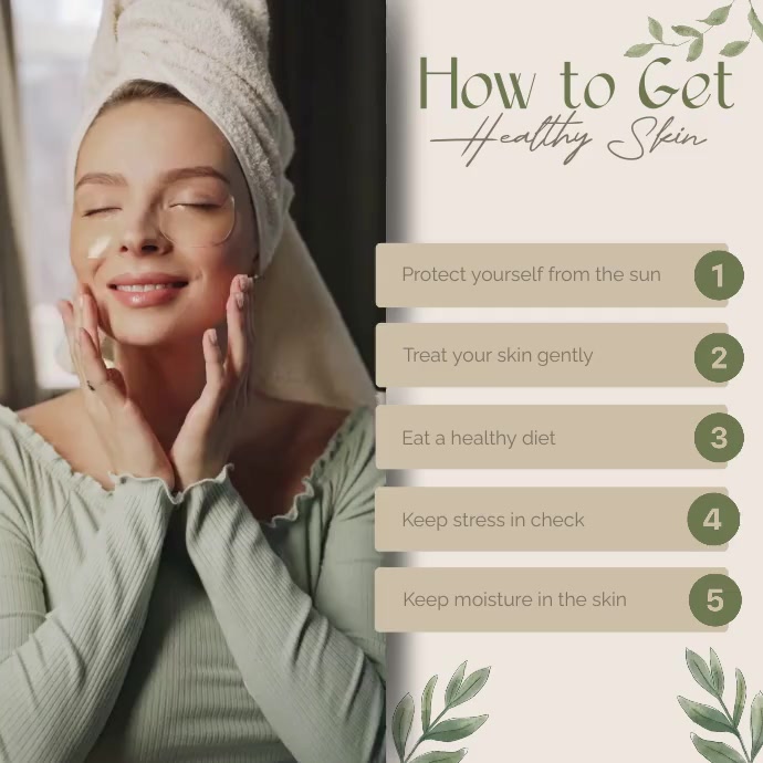 How to get Healthy Skin Template | PosterMyWall