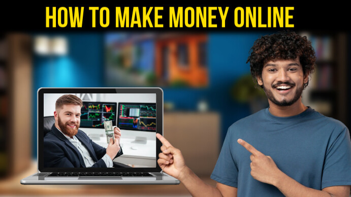 How to make money online YouTube thumbnail de Template | PosterMyWall
