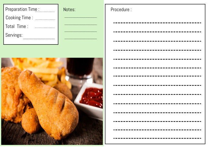 How to Prepare Recipe Template | PosterMyWall