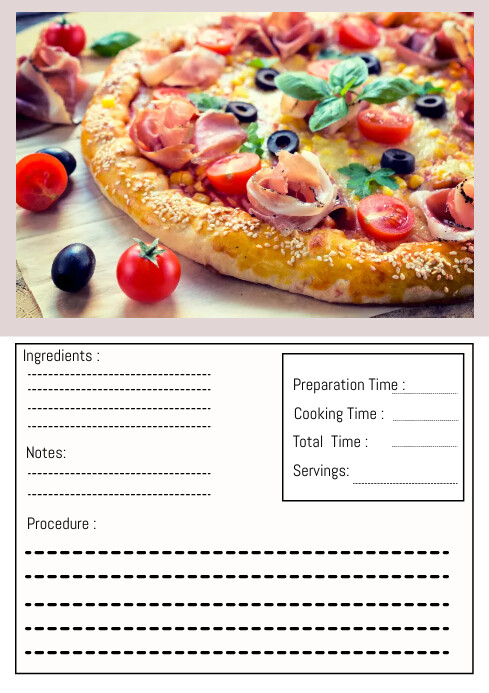 How to Prepare Recipe Template | PosterMyWall