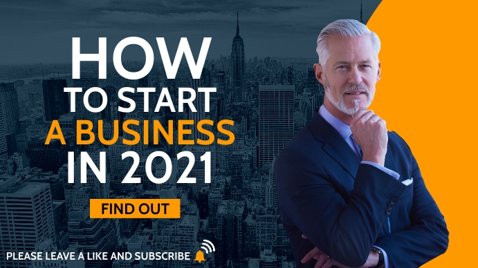 how to start a business youtube video thumbna Template | PosterMyWall