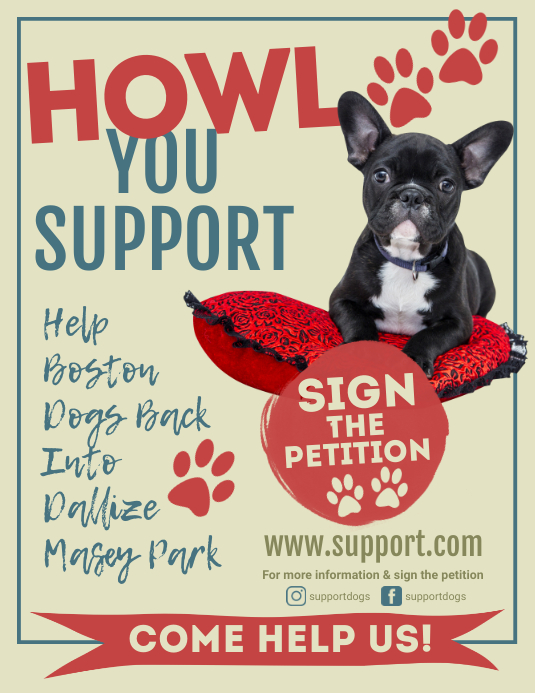 Copy of Howl Your Support Flyer | PosterMyWall