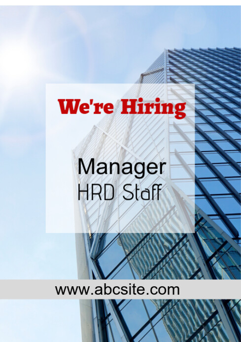 Modèle HR staff hiring poster | PosterMyWall