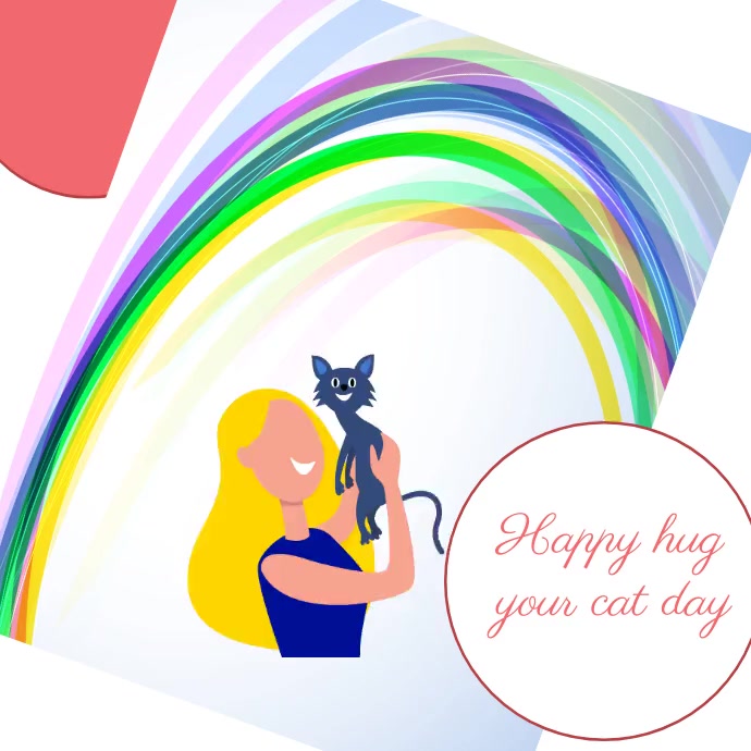 Copy of Hug cat day | PosterMyWall