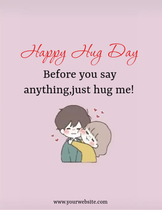 Hug Day Template | PosterMyWall