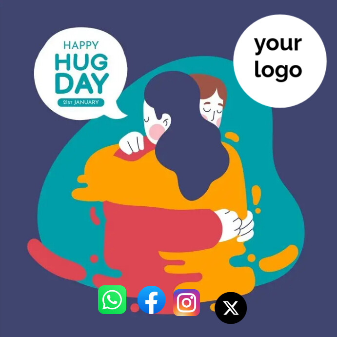 Hug Day Flyer Template Postermywall