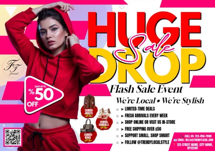 Copy of Huge Stylish Sale Drop | PosterMyWall