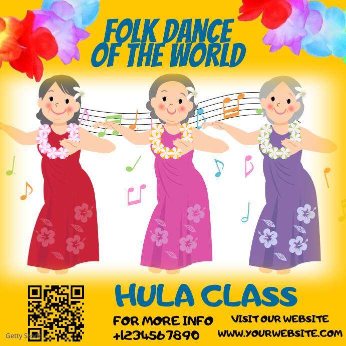 Plantilla de HULA CLASS TEMPLATE | PosterMyWall