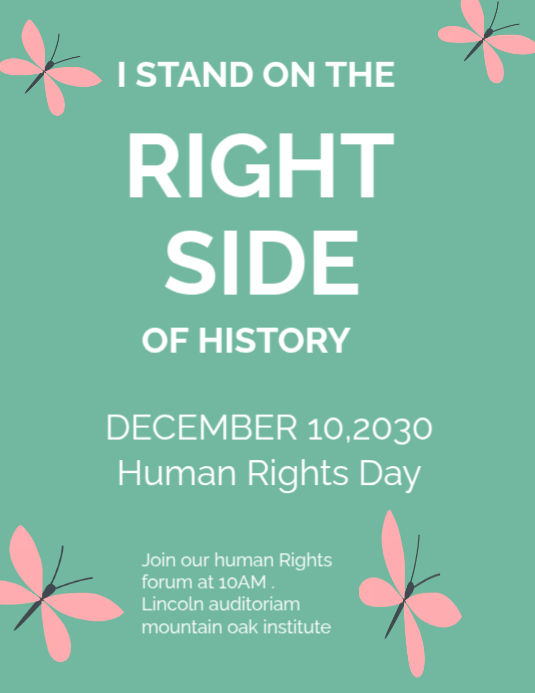 HUMAN RIGHT DAY FLYER Template | PosterMyWall