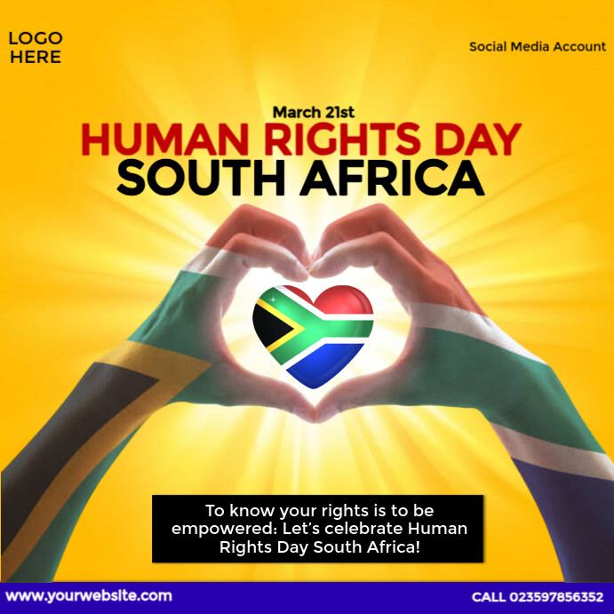Human Rights Day South Africa Template | PosterMyWall