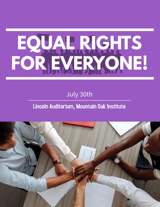 Copy of Human Rights Poster- Equal Rights (Purple) | PosterMyWall