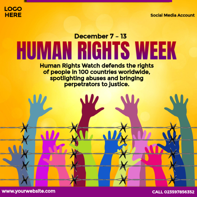 Human Rights Week Template | PosterMyWall