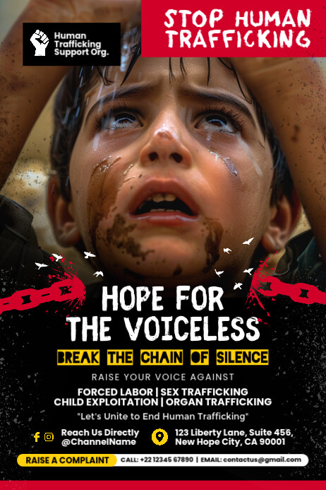 Human Trafficking Awareness Poster Template | PosterMyWall