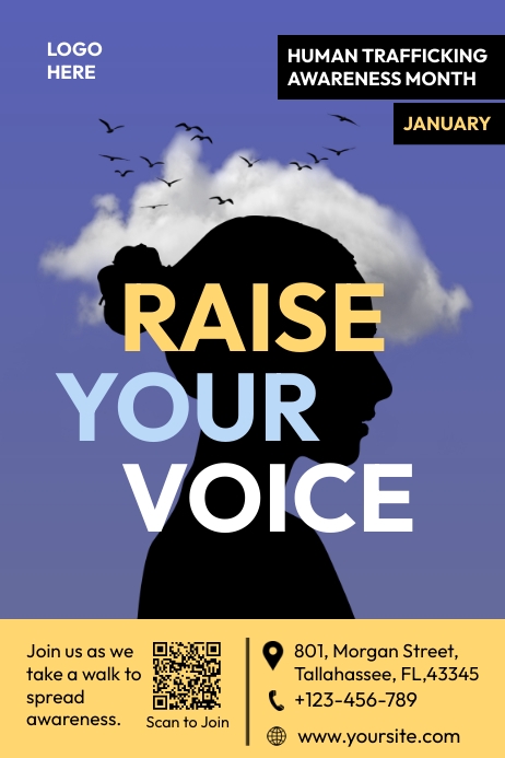Human Trafficking Awareness Poster Template | PosterMyWall
