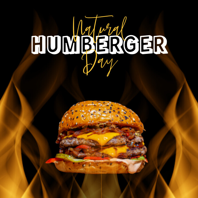 Humburger day Template | PosterMyWall