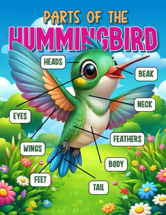 Modèle Hummingbird Body Parts | PosterMyWall
