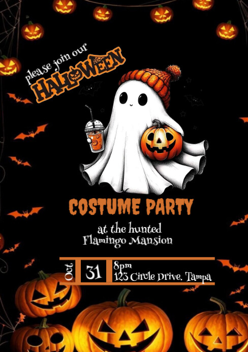 Hunted Halloween party Template | PosterMyWall