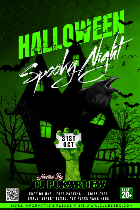 Hunted house party poster Template | PosterMyWall