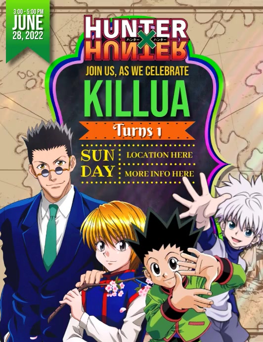 Hunter X Hunter Template | PosterMyWall