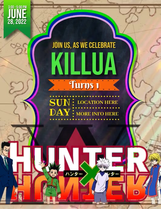 Hunter X Hunter Template | PosterMyWall