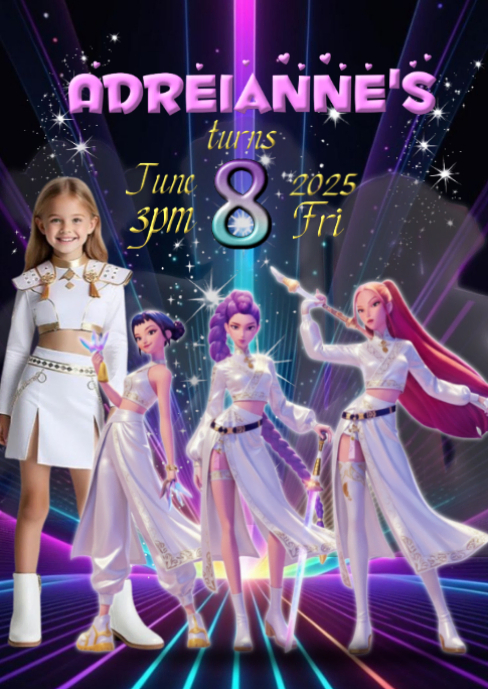 huntrix bday card Template | PosterMyWall