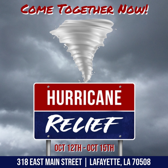 Copy of HURRICANE DELTA RELIEF FLYER TEMPLATE | PosterMyWall