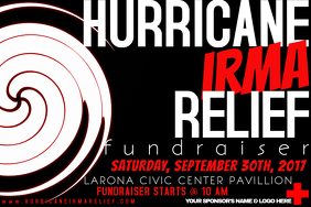 Hurricane Weather Community Disaster Cross Relief Fundraiser Template ...