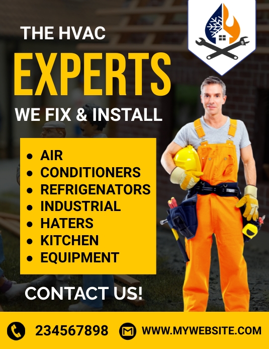 hvac flyer Template | PosterMyWall