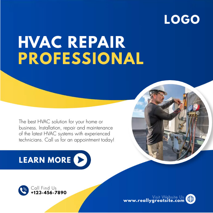 Copy of HVAC PROFESSIONAL SERVICES | PosterMyWall