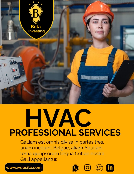 HVAC PROFESSIONAL SERVICES FLYERS Template | PosterMyWall