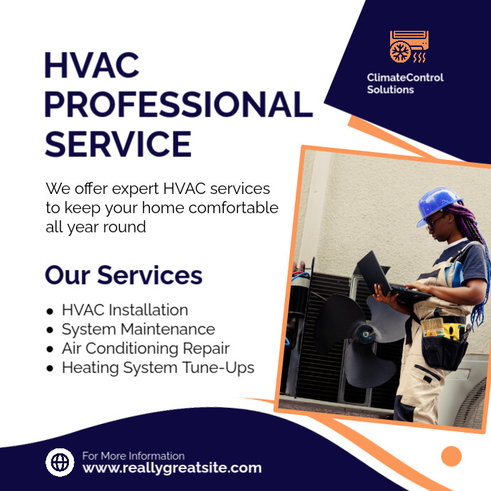 Copy of Hvac Professional Services Instagram Post | PosterMyWall