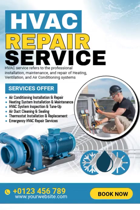 HVAC Repair Service Template | PosterMyWall
