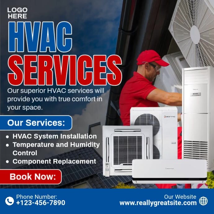 HVAC Services Template | PosterMyWall