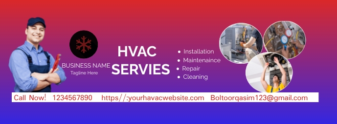 Plantilla de Servicios Hvac Facebook Foto de Portada | PosterMyWall