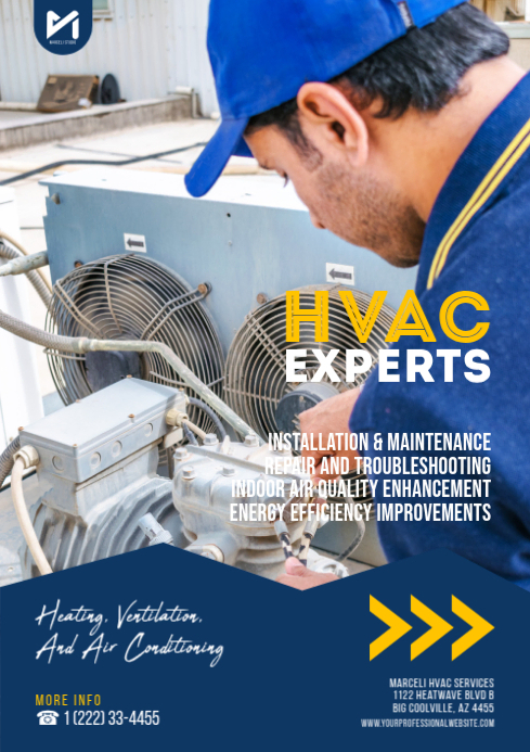 Air Conditioning HVAC Services Flyer Template | PosterMyWall