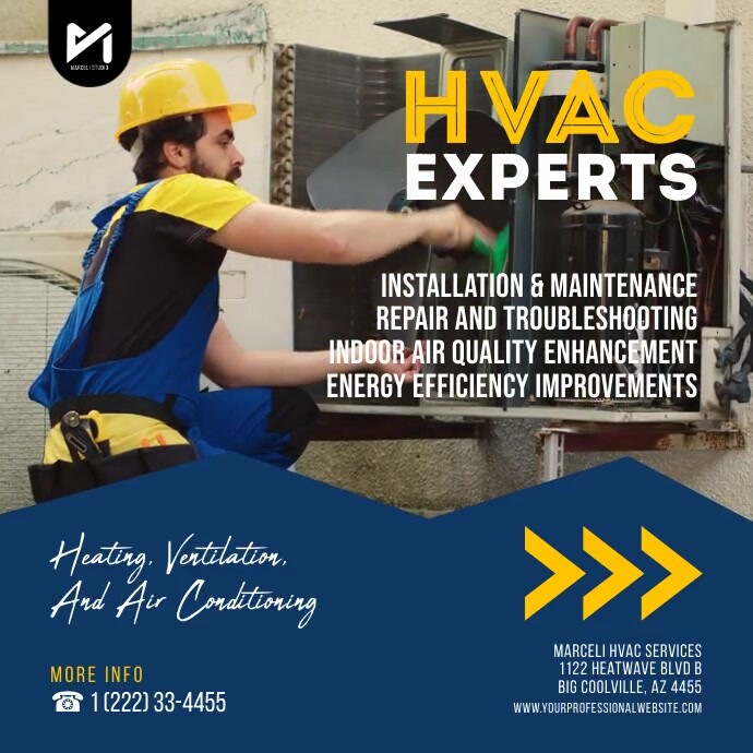 HVAC Services Social Media Ad Template | PosterMyWall