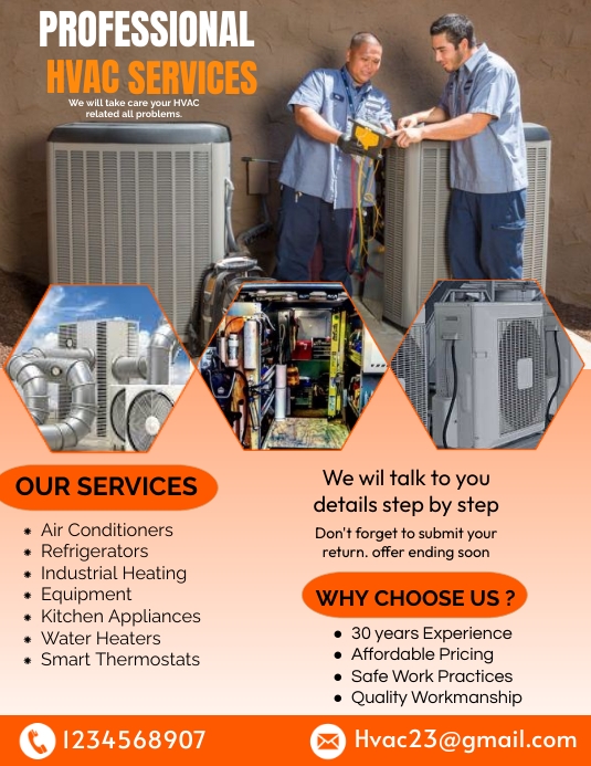 HVAC training and repairs FLYERS Template | PosterMyWall