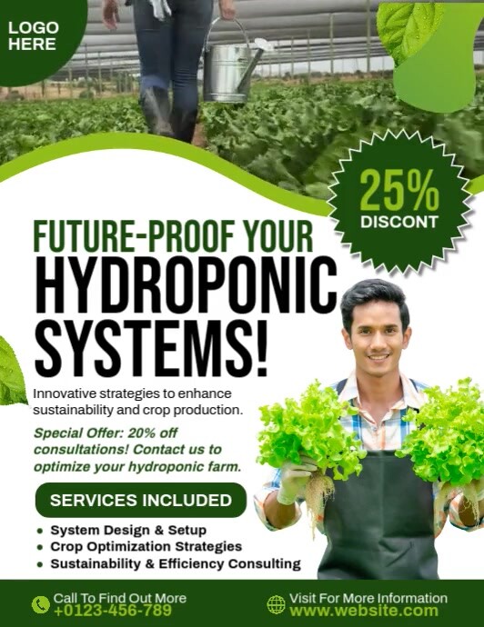 Hydroponic Agriculture Template | PosterMyWall