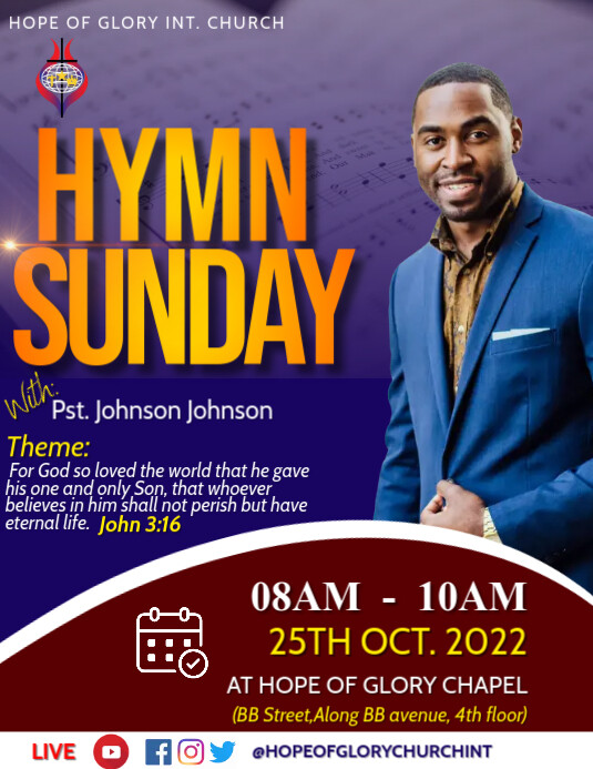 Hymn Service Template | PosterMyWall