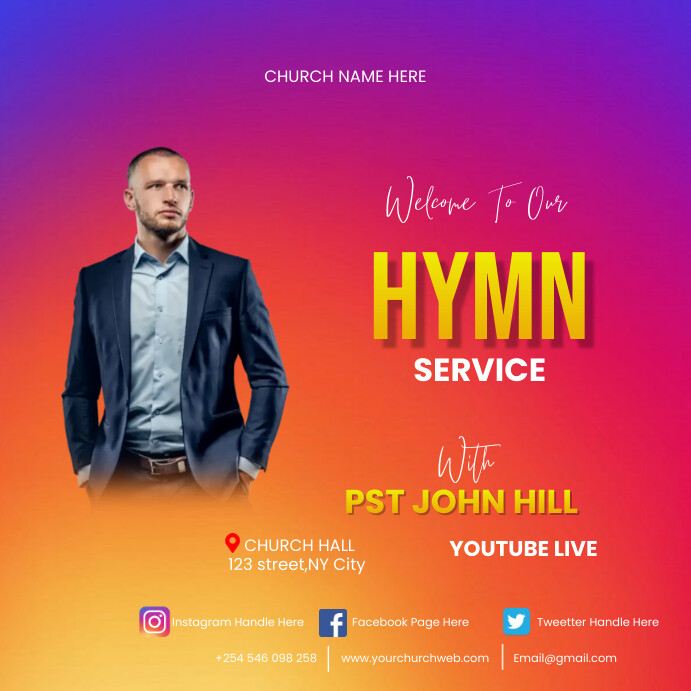 Modèle Hymn service | PosterMyWall
