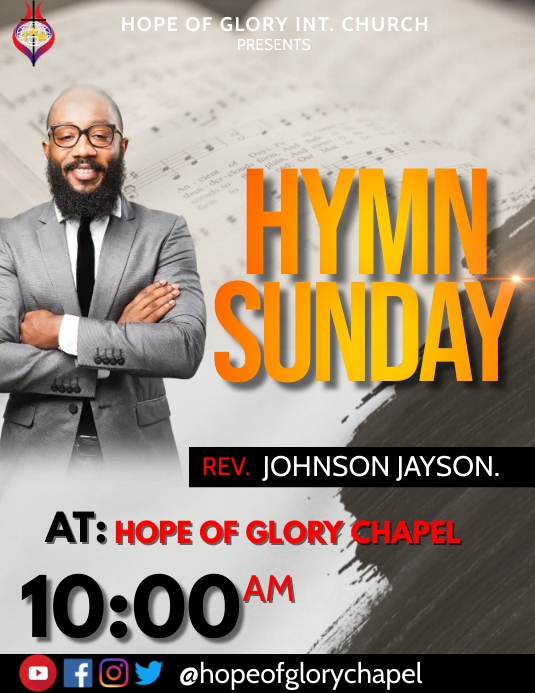 Hymn Service Template | PosterMyWall