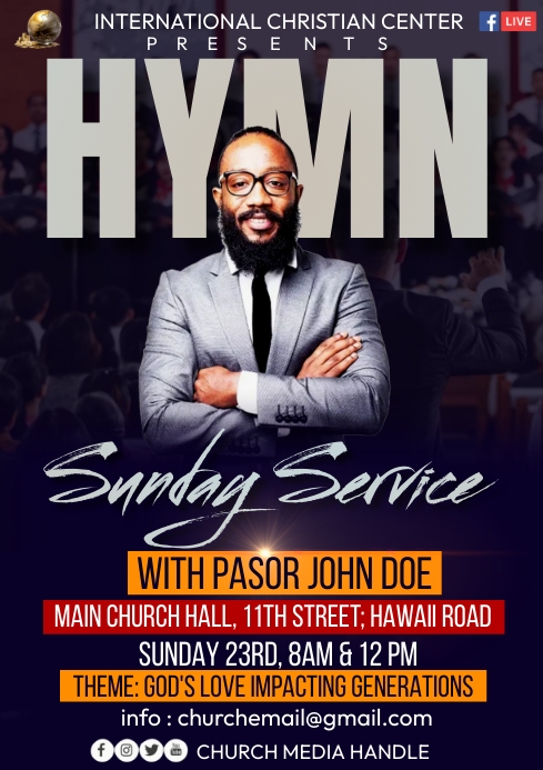 Copy of hymn sunday | PosterMyWall