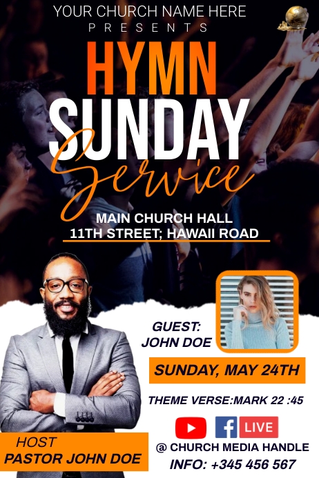hymn sunday Template | PosterMyWall