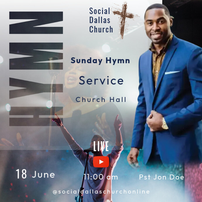 hymn Sunday Templat | PosterMyWall